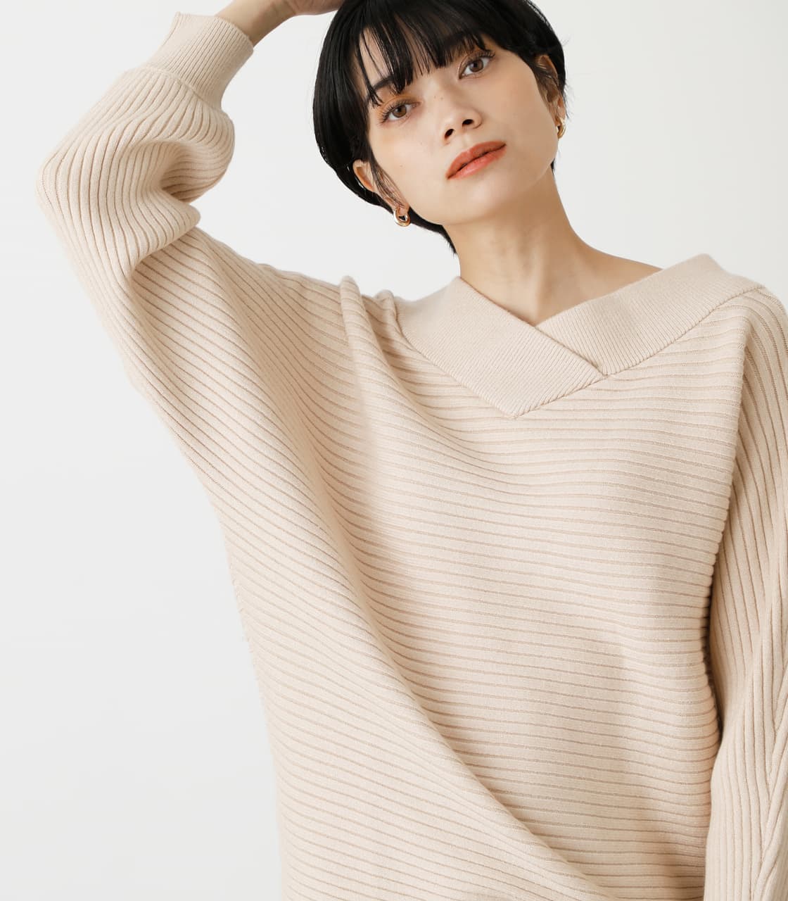 AZUL BY MOUSSY | 2WAY RIB SWITCH KNIT TOPS (ニット ) |SHEL'TTER WEBSTORE