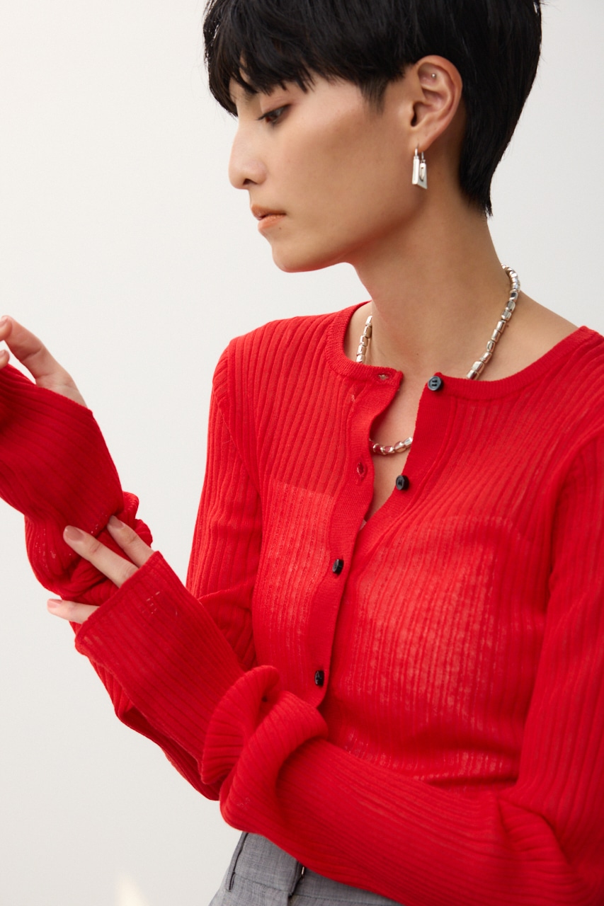 crie conforto | シアーリブニットカーデ (カーディガン ) |SHEL'TTER WEBSTORE