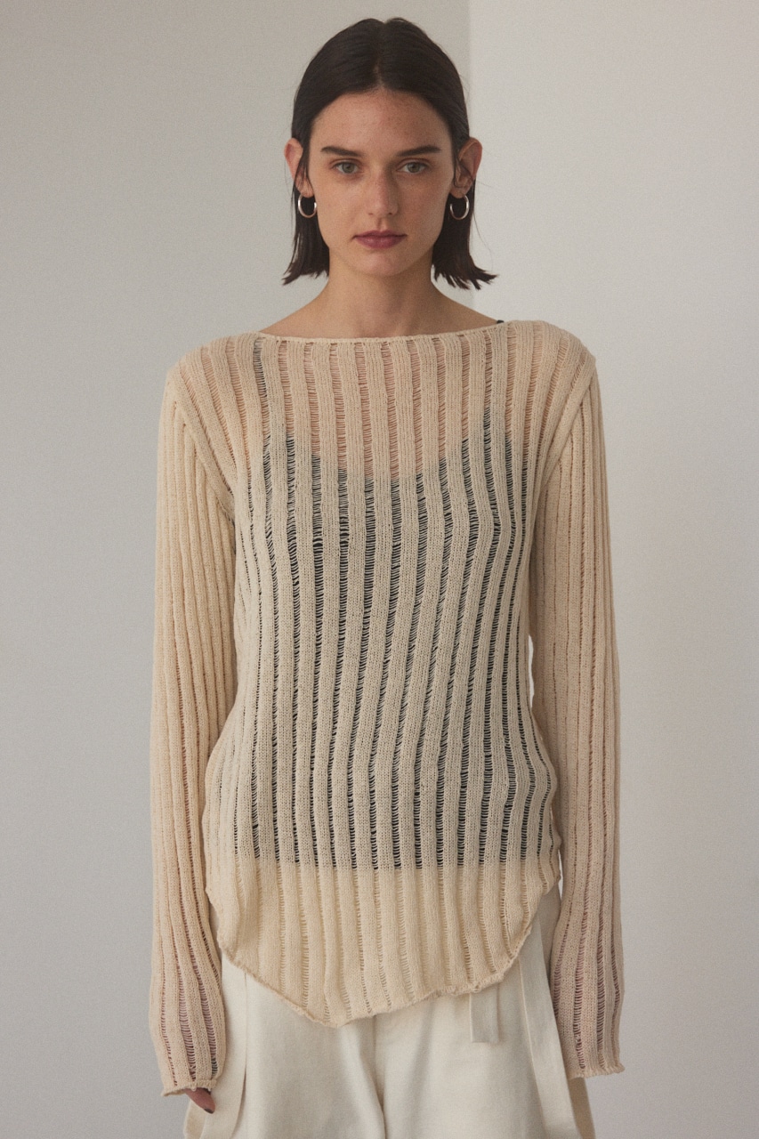 BLACK BY MOUSSY | drop needle knit tops (ニット ) |SHEL'TTER WEBSTORE