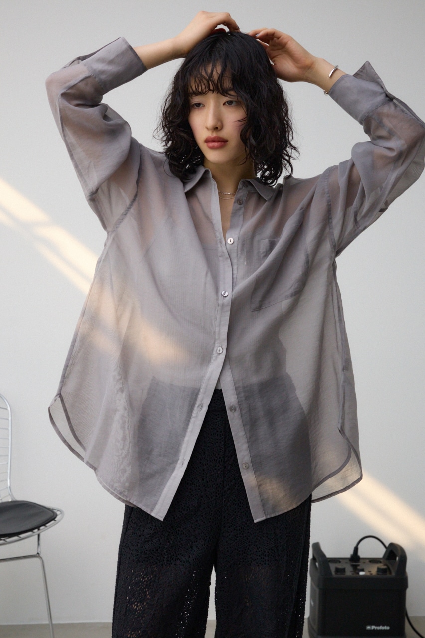 AZUL BY MOUSSY | バックスリットシアーオーバーシャツ (シャツ・ブラウス ) |SHEL'TTER WEBSTORE