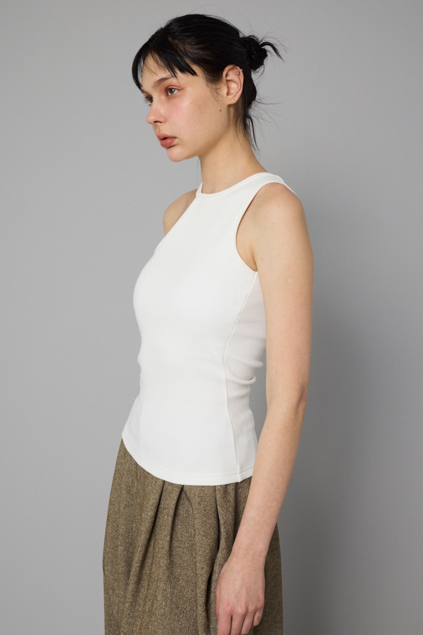 HeRIN.CYE | Asymmetry neck tank top (タンクトップ ) |SHEL'TTER WEBSTORE