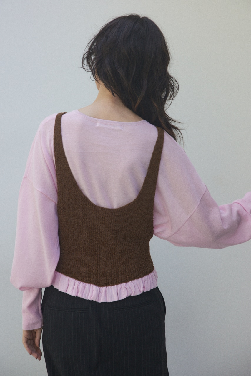 BLACK BY MOUSSY | layered knit tops (ニット ) |SHEL'TTER WEBSTORE