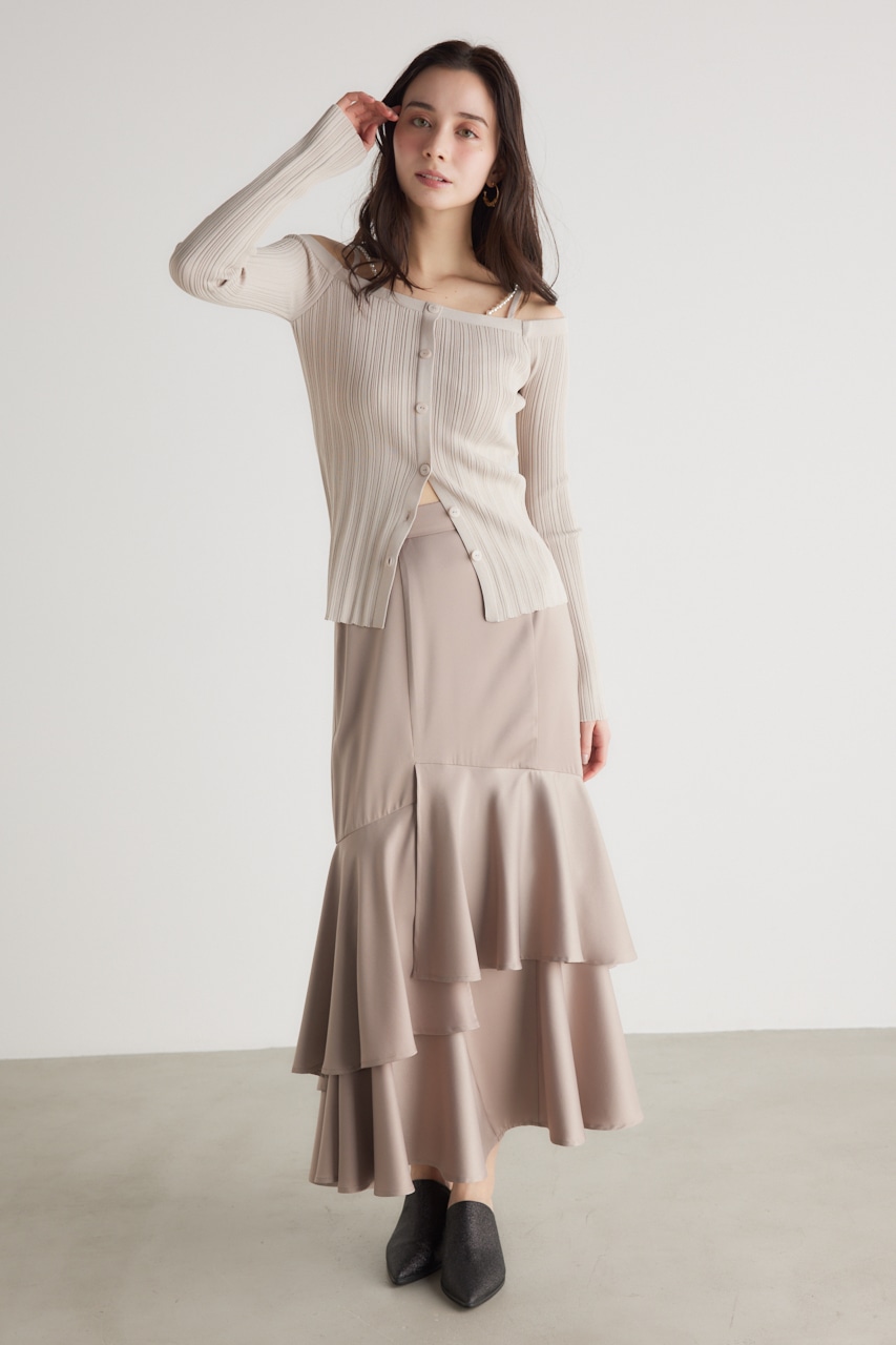 rienda | デコラティブオフショル Knit TOP (ニット ) |SHEL'TTER WEBSTORE