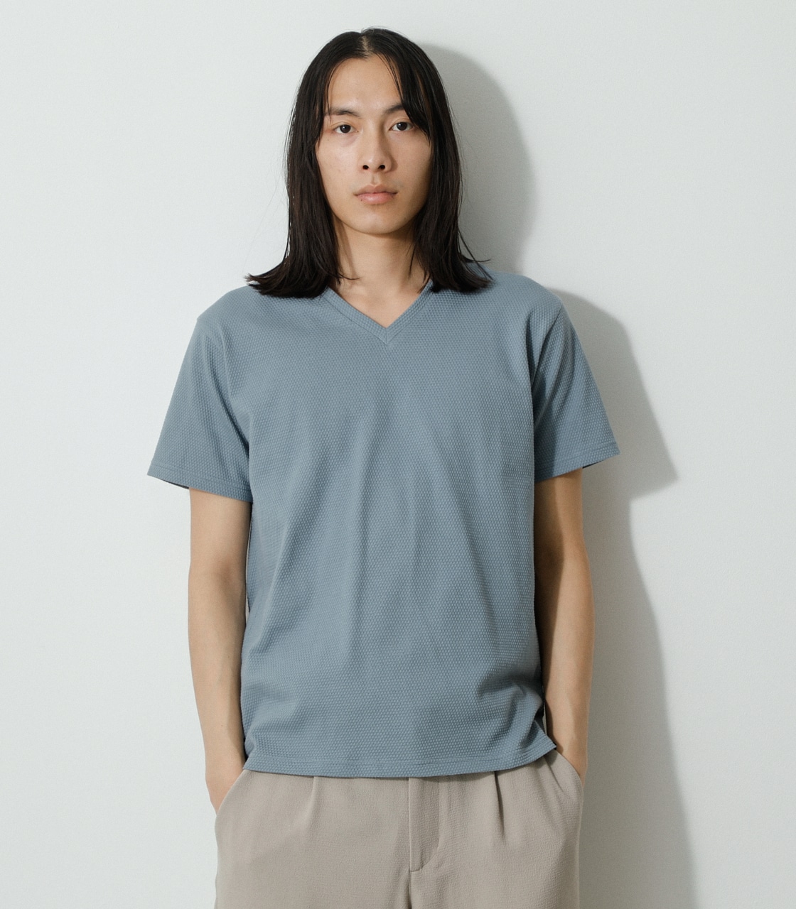 AZUL BY MOUSSY | POPCORN JACQUARD V/N TEE (Tシャツ・カットソー(半袖) ) |SHEL'TTER ...