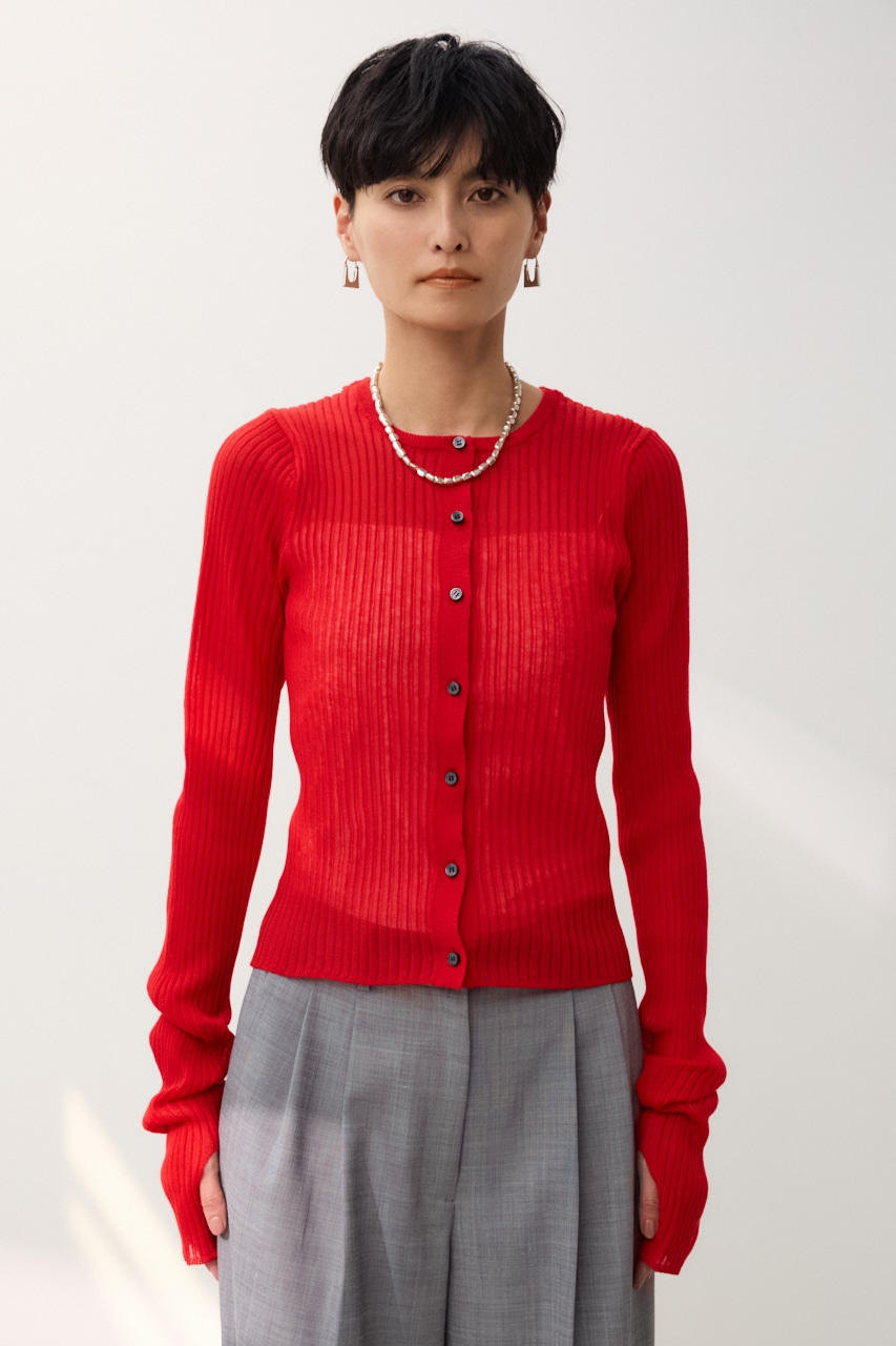 crie conforto | シアーリブニットカーデ (カーディガン ) |SHEL'TTER WEBSTORE