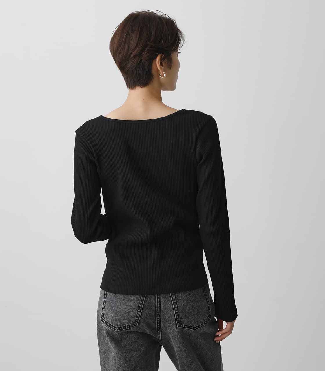 AZUL BY MOUSSY | HEART NECK RIB TOPS (Tシャツ・カットソー(長袖) ) |SHEL'TTER WEBSTORE