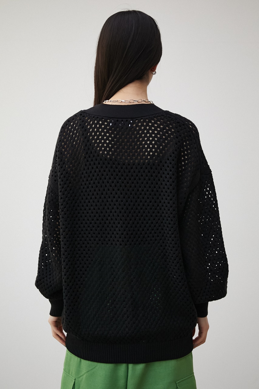 AZUL BY MOUSSY | MESH KNIT CARDIGAN (カーディガン ) |SHEL'TTER WEBSTORE