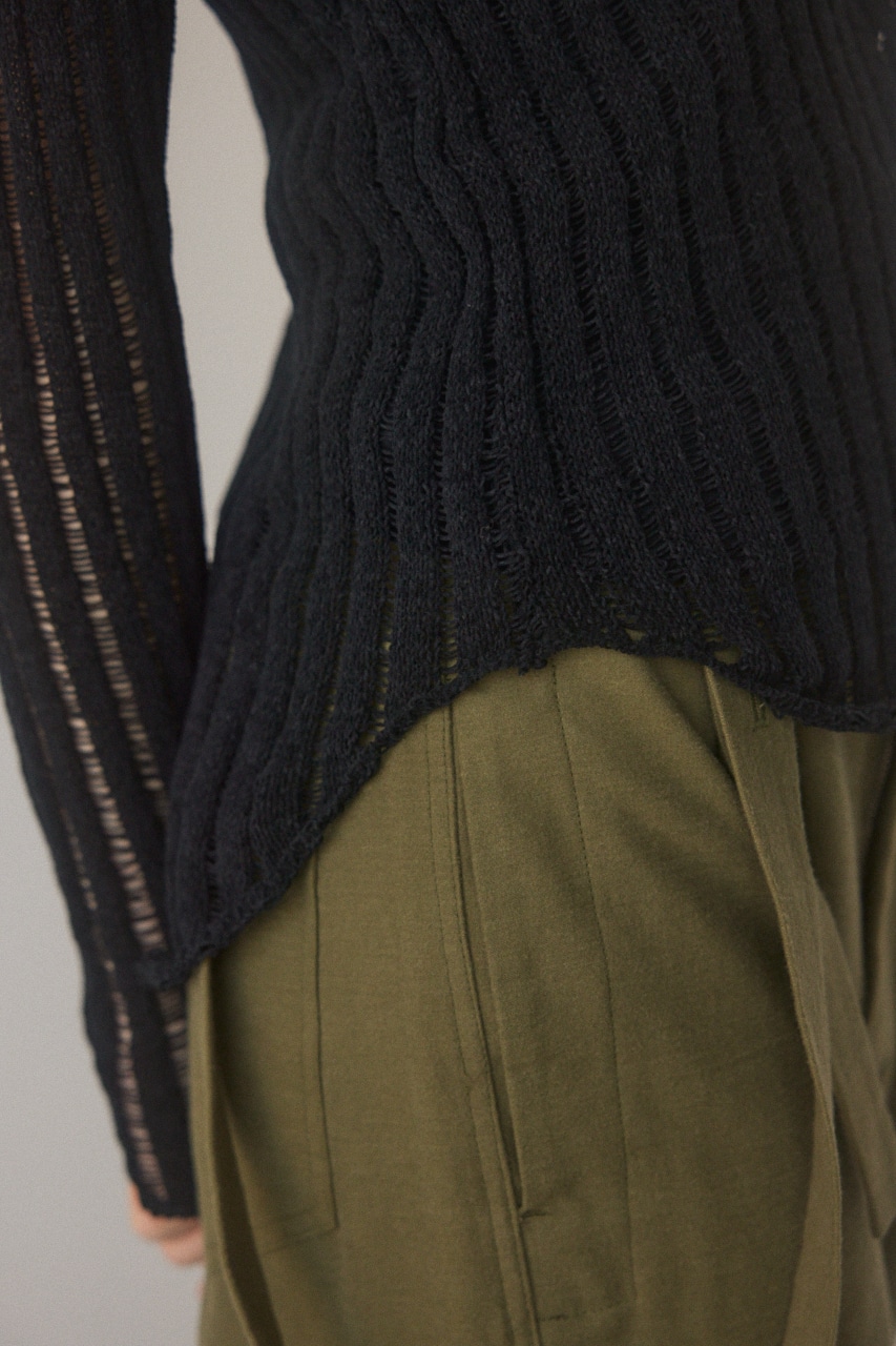 BLACK BY MOUSSY | drop needle knit tops (ニット ) |SHEL'TTER WEBSTORE