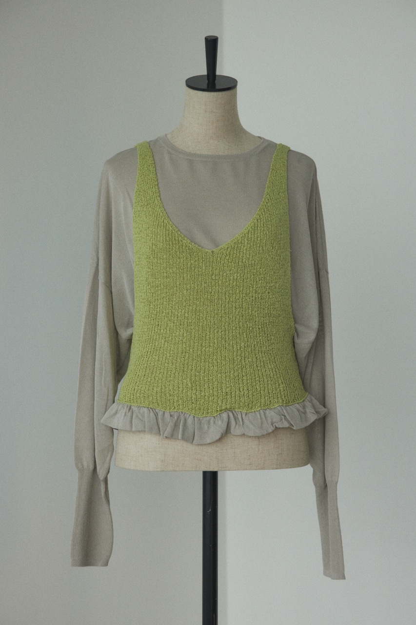BLACK BY MOUSSY | layered knit tops (ニット ) |SHEL'TTER WEBSTORE