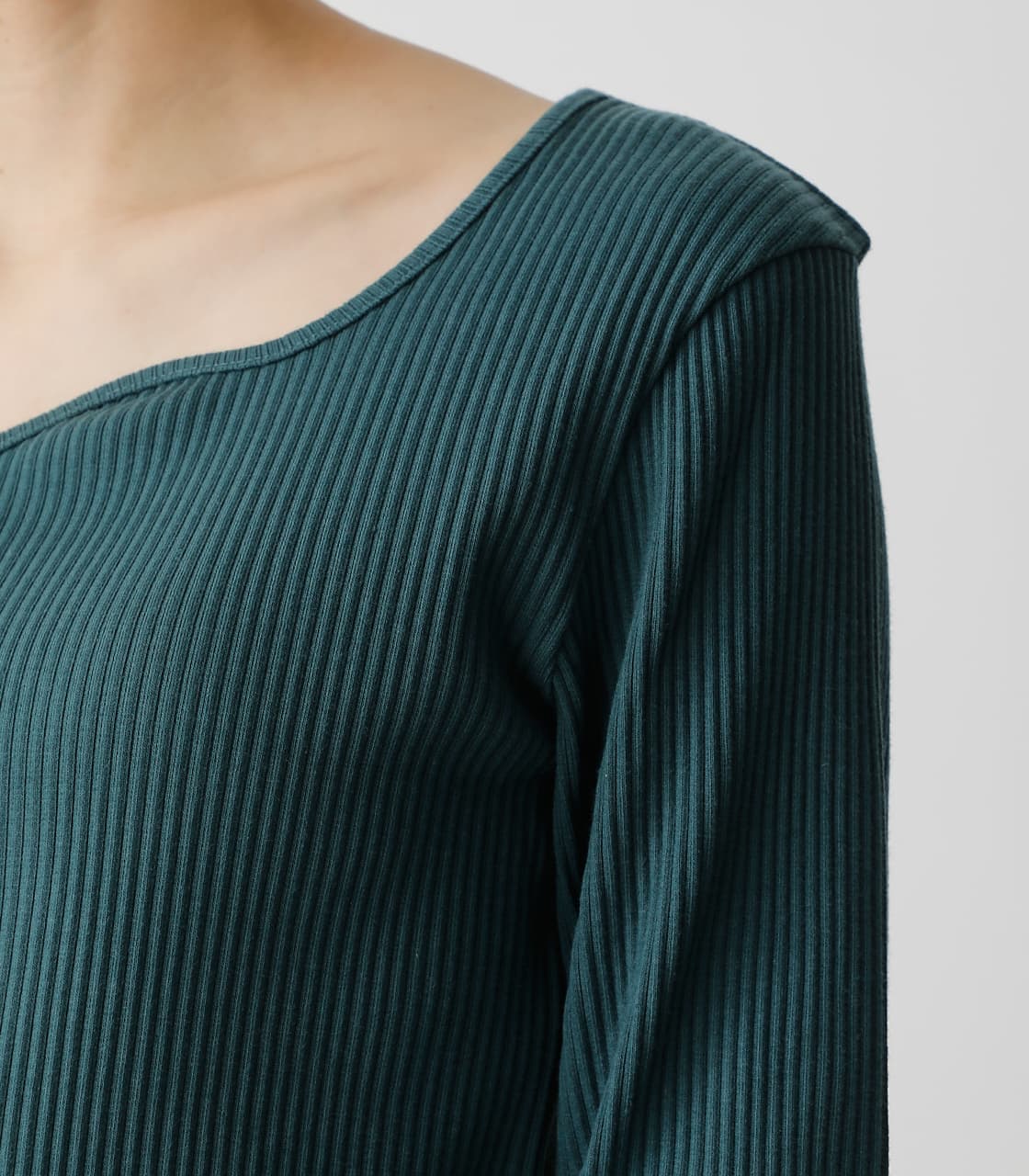 AZUL BY MOUSSY | HEART NECK RIB TOPS (Tシャツ・カットソー(長袖) ) |SHEL'TTER WEBSTORE