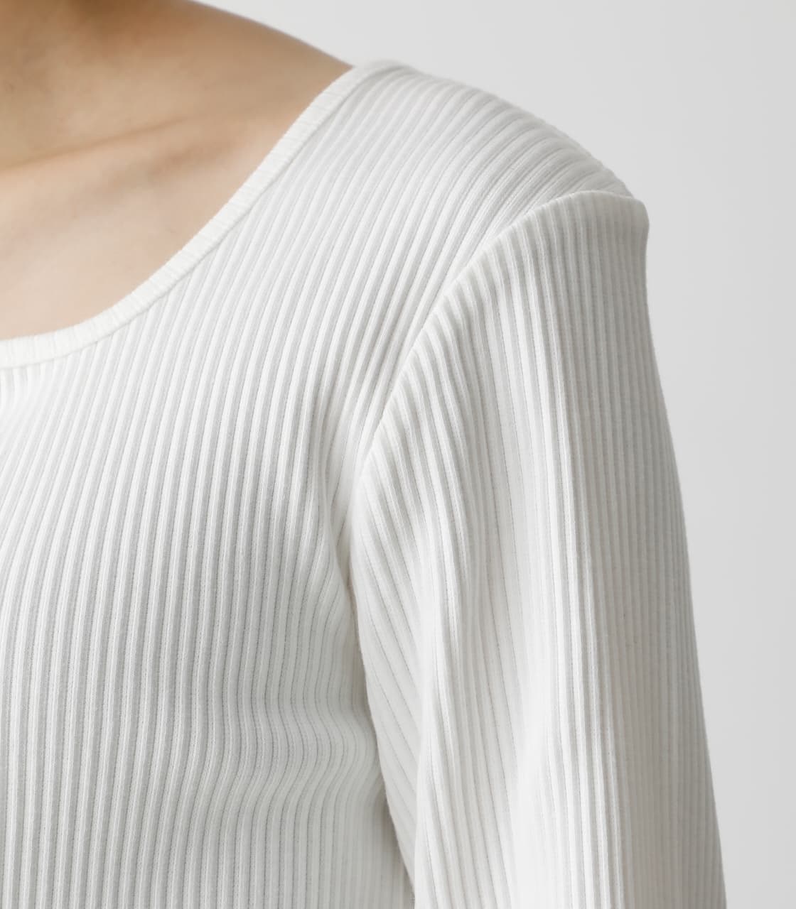 AZUL BY MOUSSY | HEART NECK RIB TOPS (Tシャツ・カットソー(長袖) ) |SHEL'TTER WEBSTORE