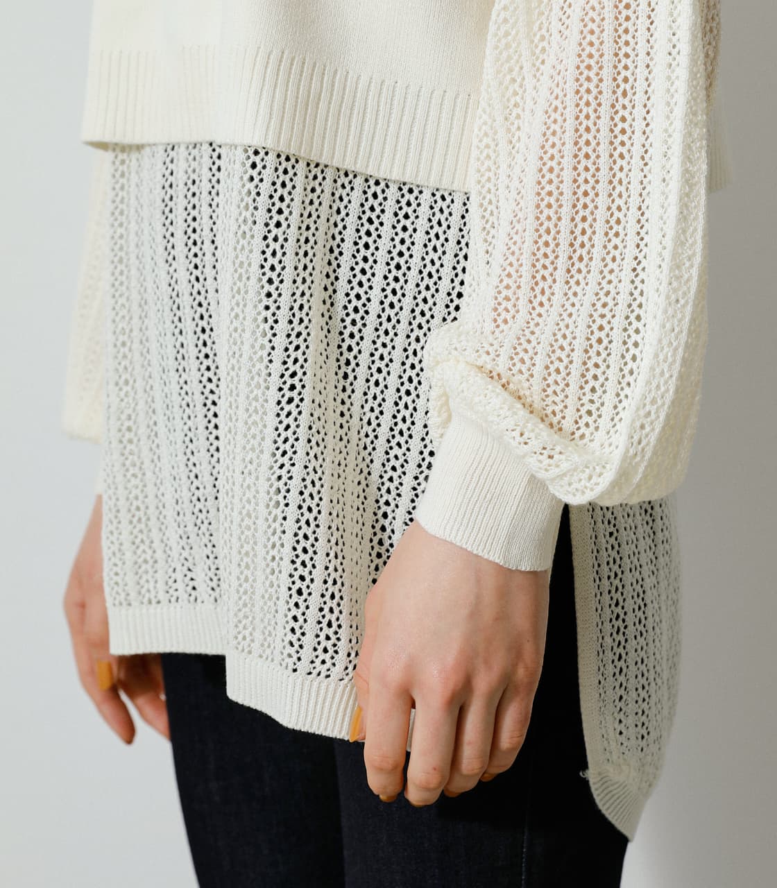 CROCHET LAYERED SET KNIT TOPS｜S｜O/WHT｜ニット｜バロックジャパンリミテッド 公式通販サイト SHEL ...