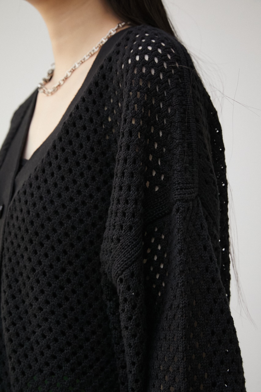 AZUL BY MOUSSY | MESH KNIT CARDIGAN (カーディガン ) |SHEL'TTER WEBSTORE