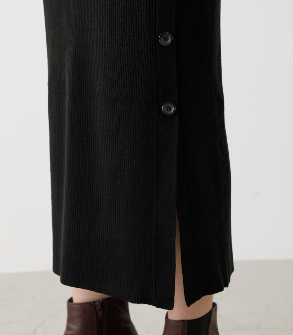 AZUL BY MOUSSY | SIDE BUTTON KNIT ONEPIECE (ワンピース(ミニ・ミディアム） ) |SHEL ...