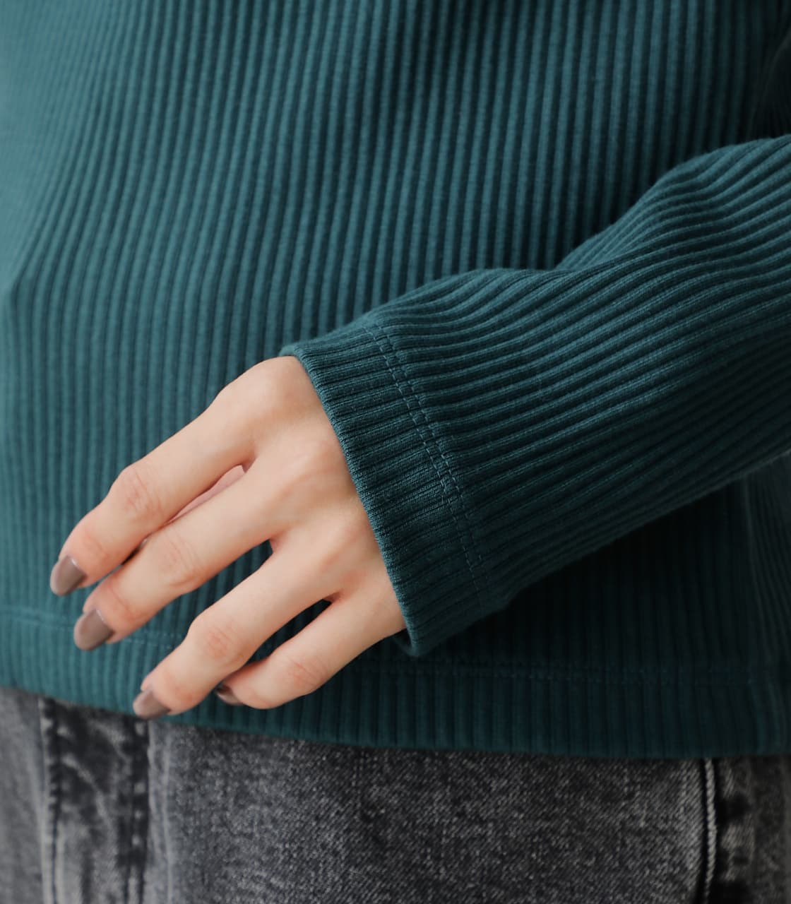 AZUL BY MOUSSY | HEART NECK RIB TOPS (Tシャツ・カットソー(長袖) ) |SHEL'TTER WEBSTORE