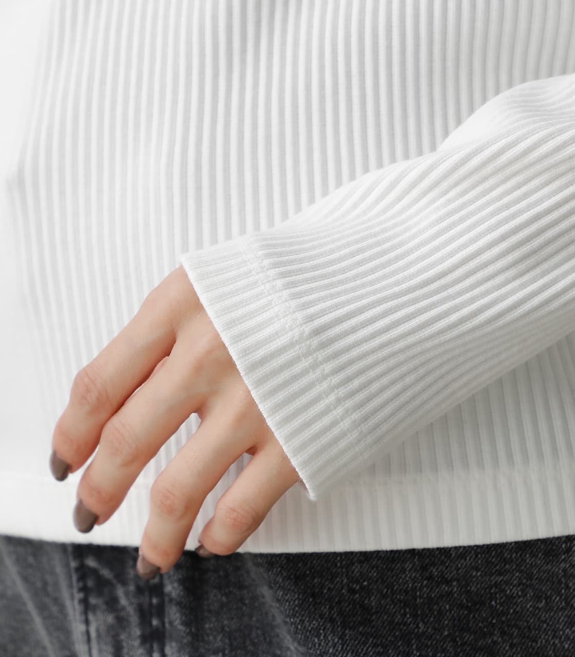 AZUL BY MOUSSY | HEART NECK RIB TOPS (Tシャツ・カットソー(長袖) ) |SHEL'TTER WEBSTORE