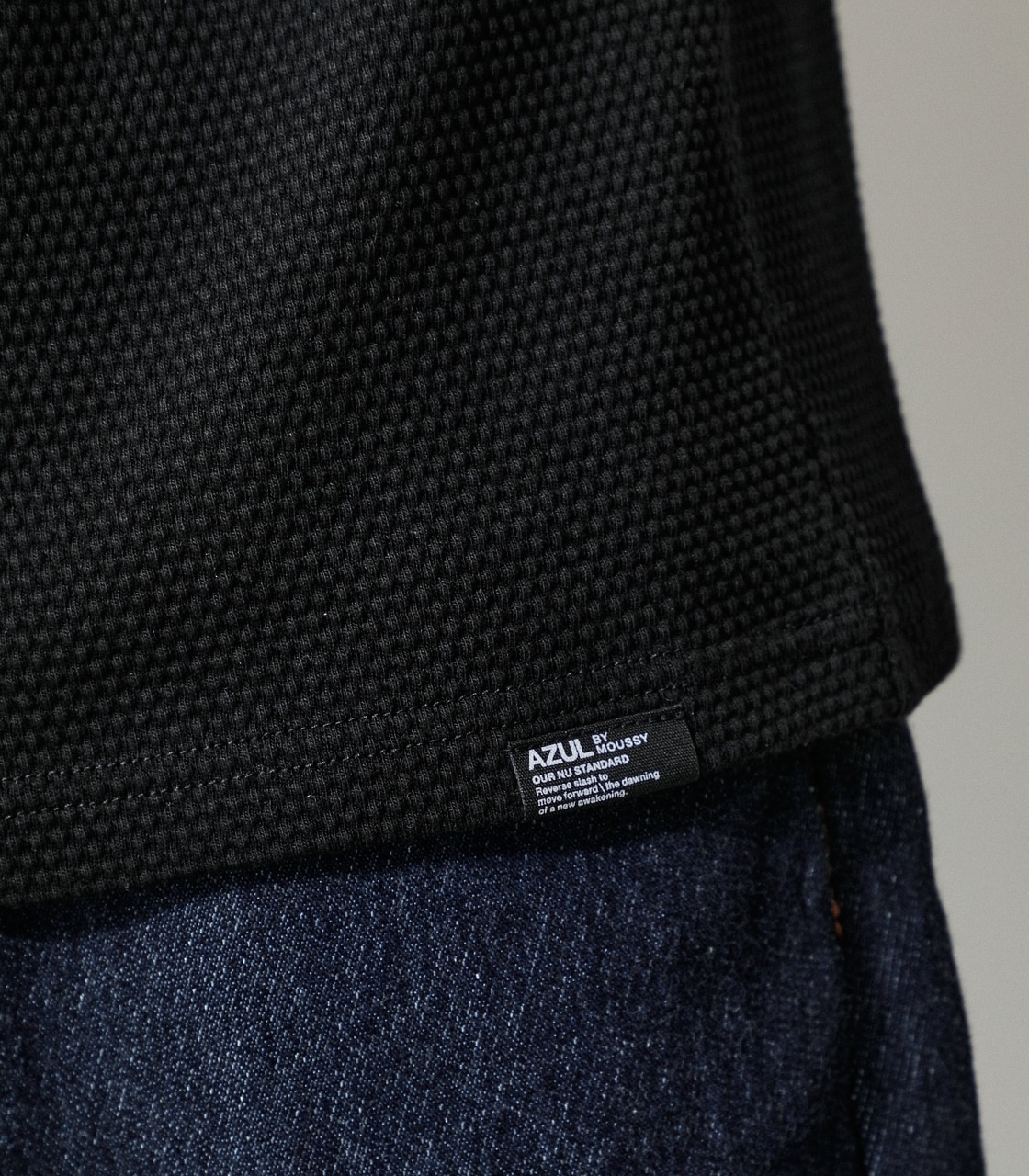 AZUL BY MOUSSY | POPCORN JACQUARD C/N TEE (Tシャツ・カットソー(半袖) ) |SHEL'TTER ...