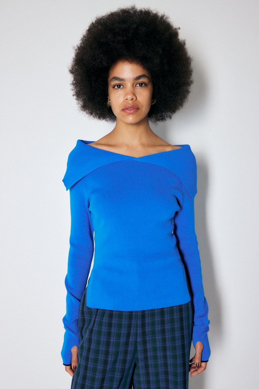 MOUSSY | OFF SHOULDER COLLAR ニット (ニット ) |SHEL'TTER WEBSTORE