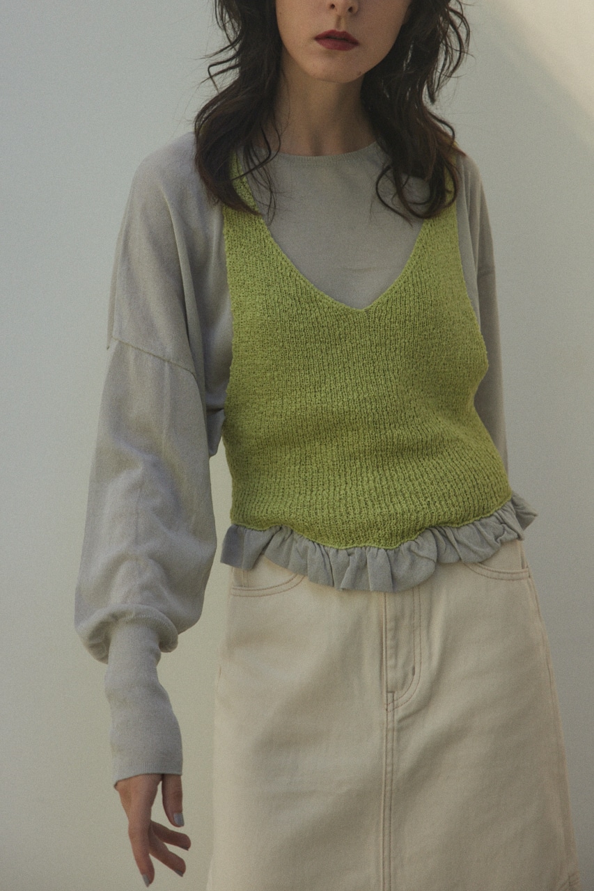 BLACK BY MOUSSY | layered knit tops (ニット ) |SHEL'TTER WEBSTORE