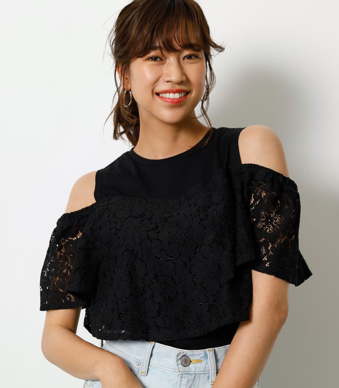 AZUL BY MOUSSY | LACE LAYERED RUFFLE TOPS (タンクトップ ) |SHEL'TTER WEBSTORE