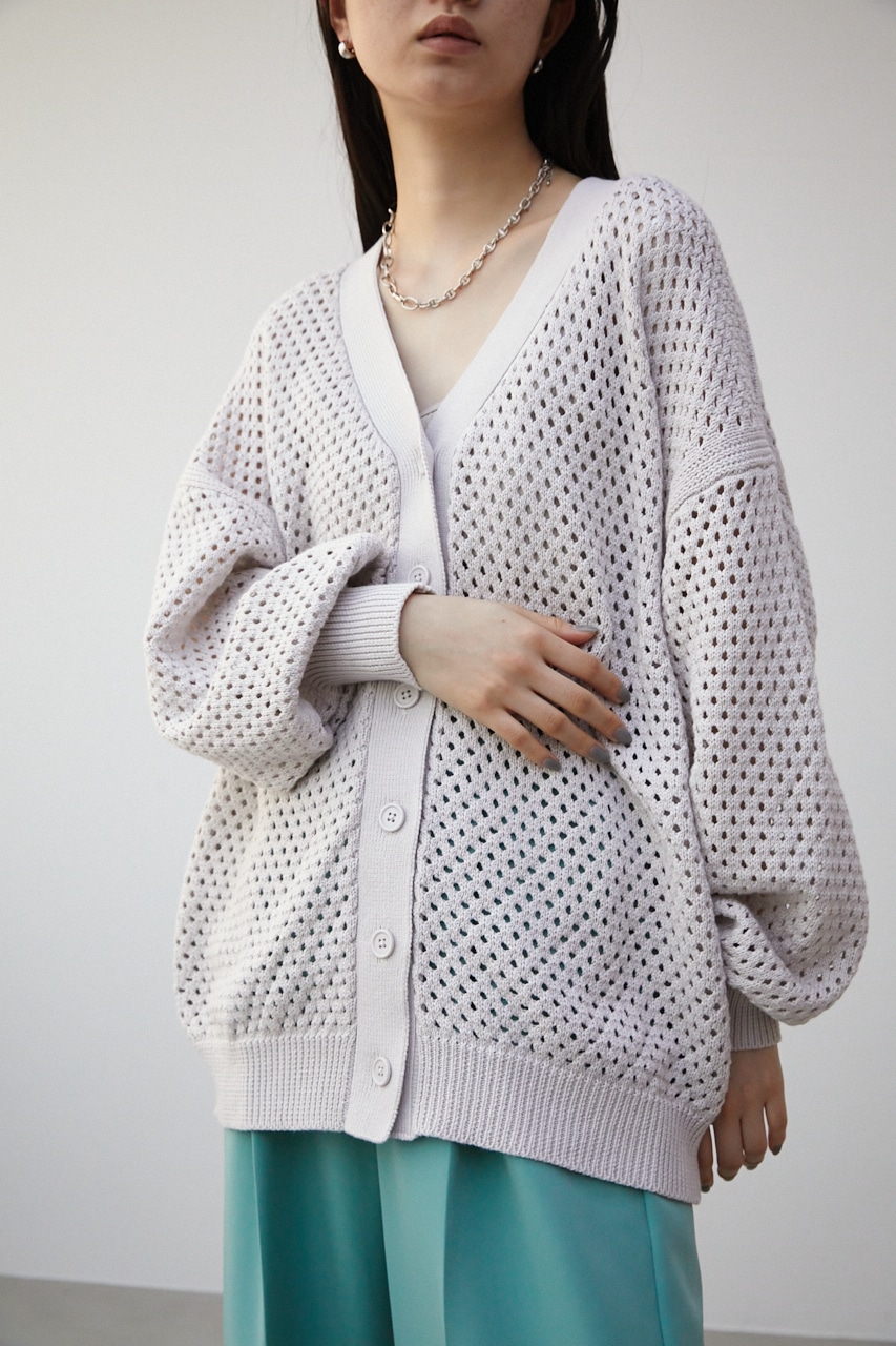 AZUL BY MOUSSY | MESH KNIT CARDIGAN (カーディガン ) |SHEL'TTER WEBSTORE